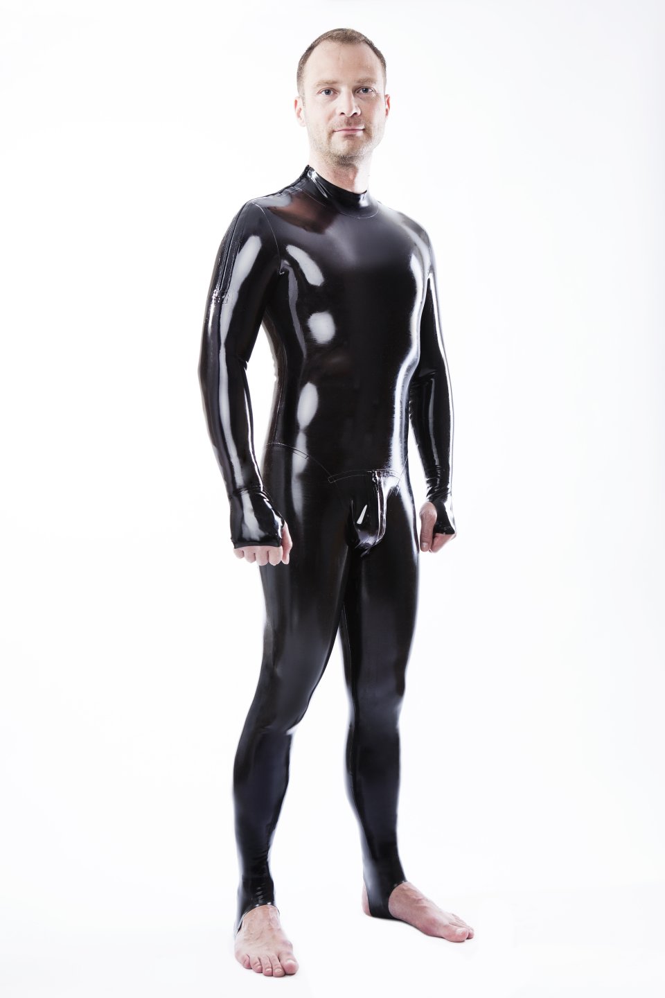 Latex Catsuit Für Den Mann Mit Schrittausformung