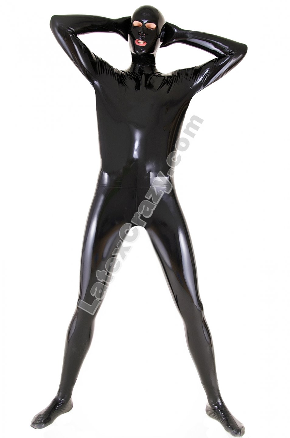 Heavy Rubber Catsuit Mit Maske Bis 4mm